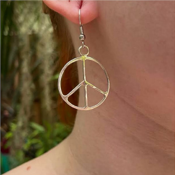 Peace Earrings - Etsy
