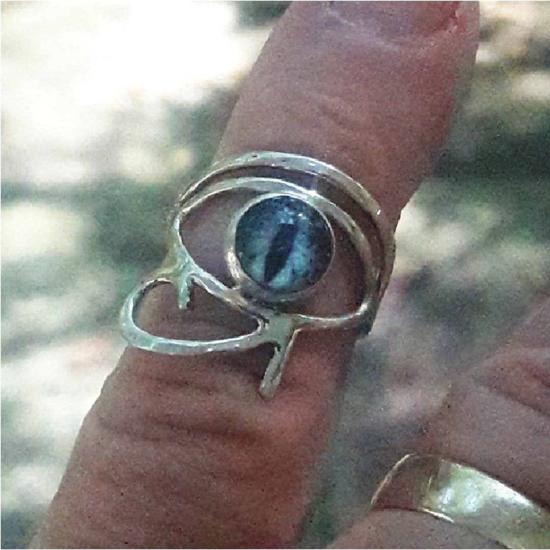 Silver Egyptian Eye Ring Eye of Horus Ring Handmade by Old Hippie Dave ...