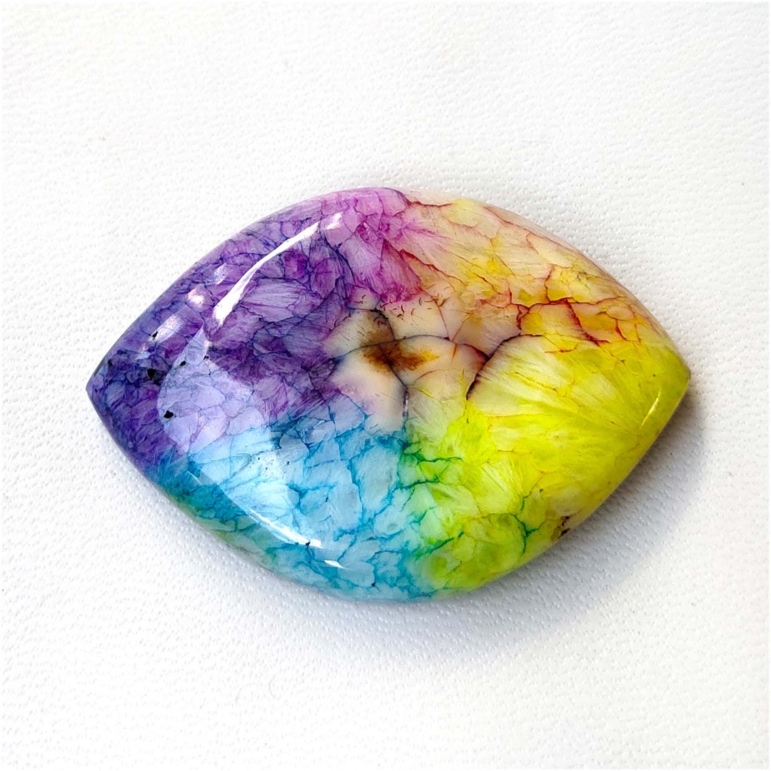 Natural Solar Quartz. Rainbow Solar Quartz Cabochon. Multi Color Solar ...