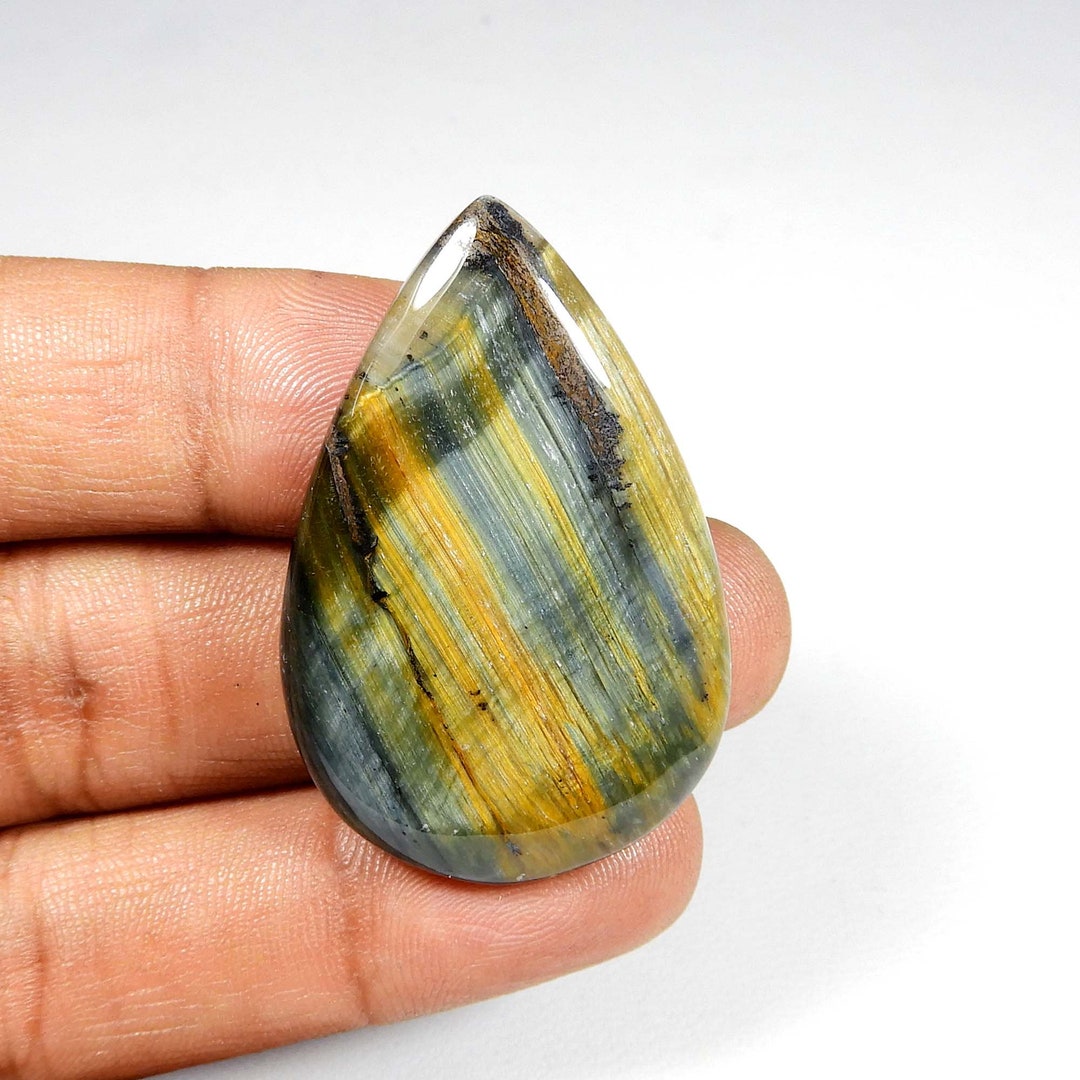 Natural Blue Tiger Eye. Massive Tiger Eye Cabochon. Blue Tiger Eye ...