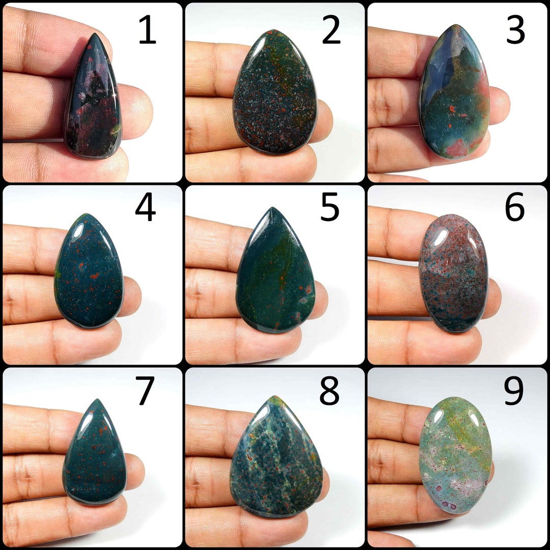 Green Red Bloodstone. MASSIVE~ Natural Bloodstone Cabochon. Bloodstone ...