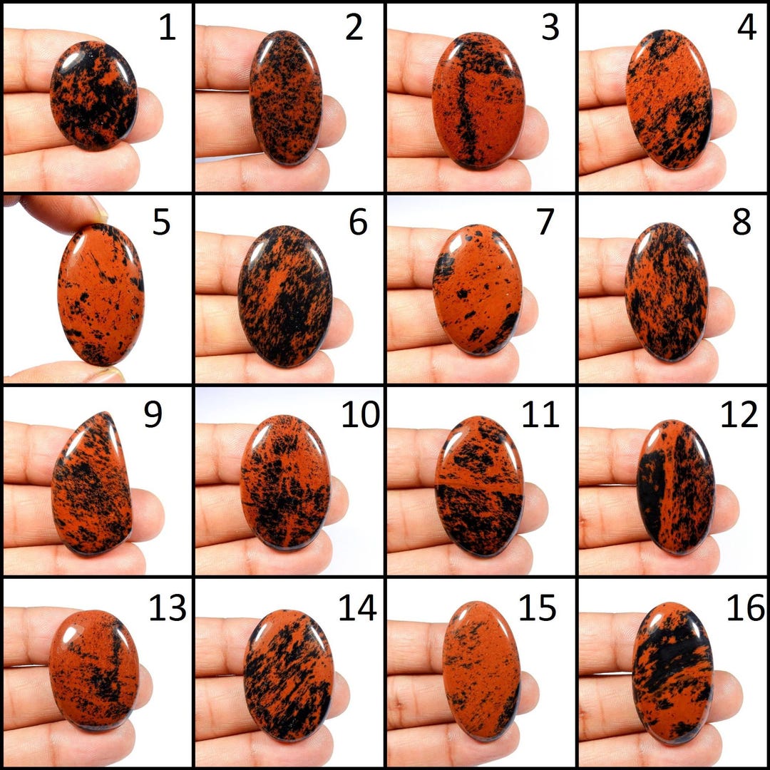 Unique~ Mahogany Obsidian Cabochon. Red Mahogany Obsidian Gemstone ...