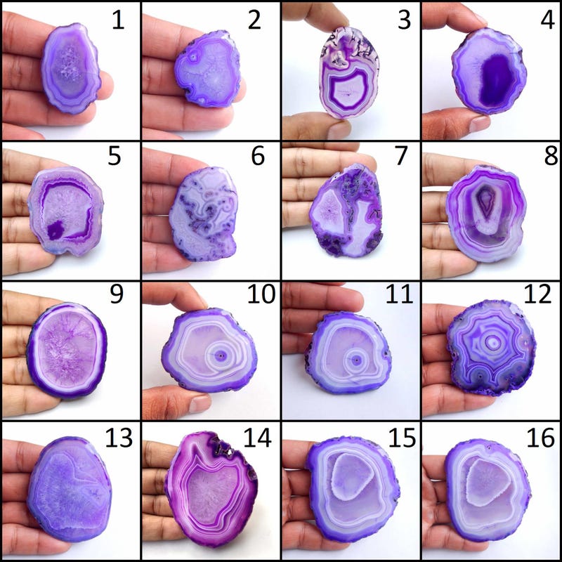 Purple Agate Slice - Etsy