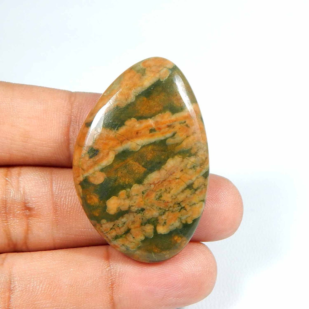 Green Rainforest Jasper. Natural Rhyolite Jasper Gemstone. - Etsy