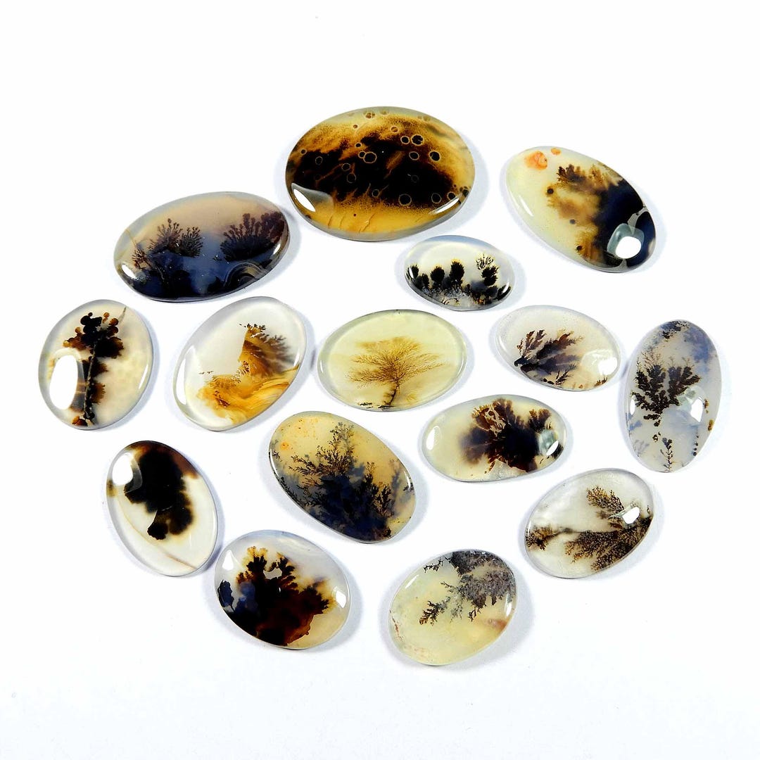 Shazar Dendrite Agate Cabochon. Unique~ Natural Shazar Dendrite ...