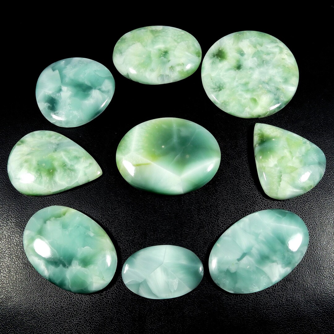 Hemimorphite Gemstone. Sky Blue Hemimorphite. Nice~ Larimar Pattern ...