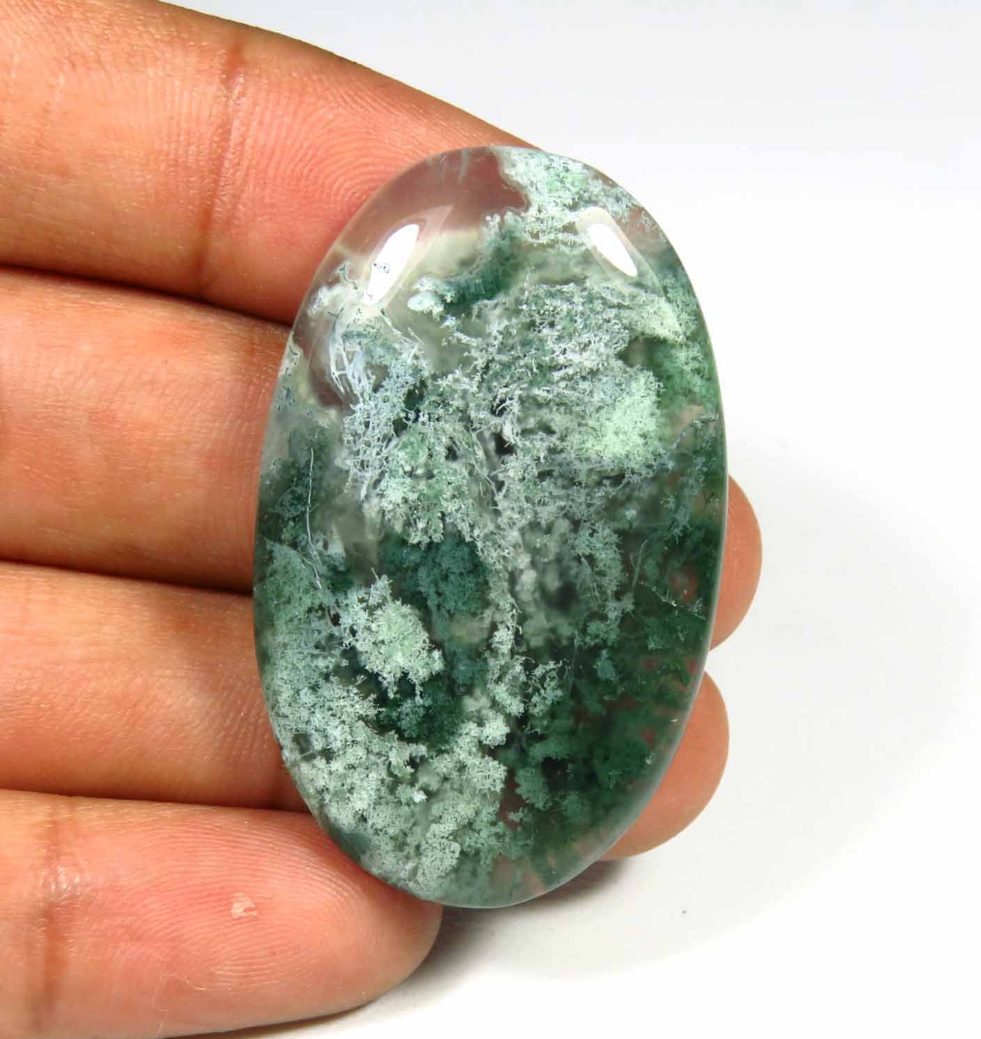 Ágata Musgo. Moss Agate Cabochon. glorioso Piedra preciosa | Etsy