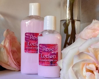 Rose scented lotion rose body lotion rose hand cream organic