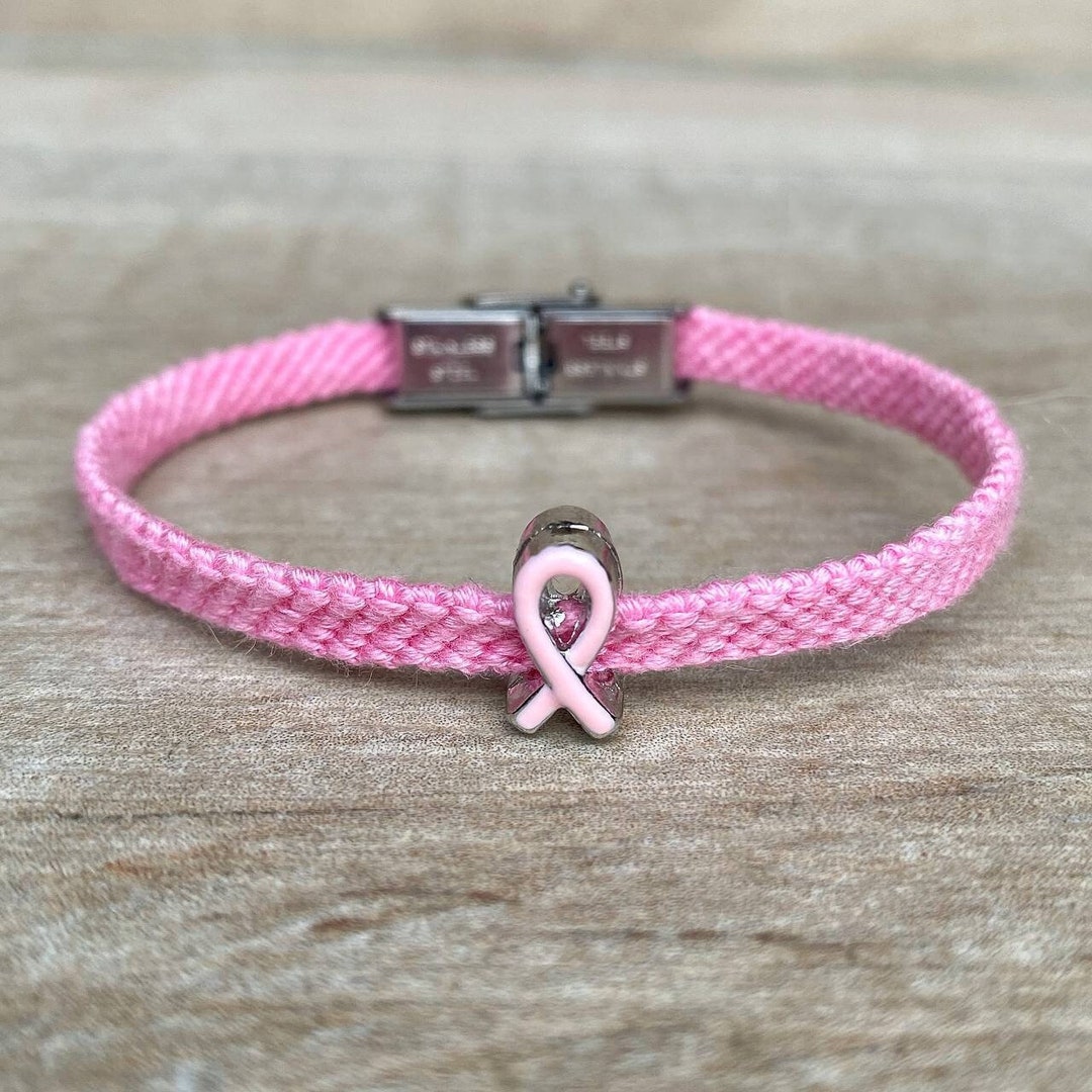 Charm Breast Cancer Bracelet for Women Cancer Awareness Jewelry Pink ...