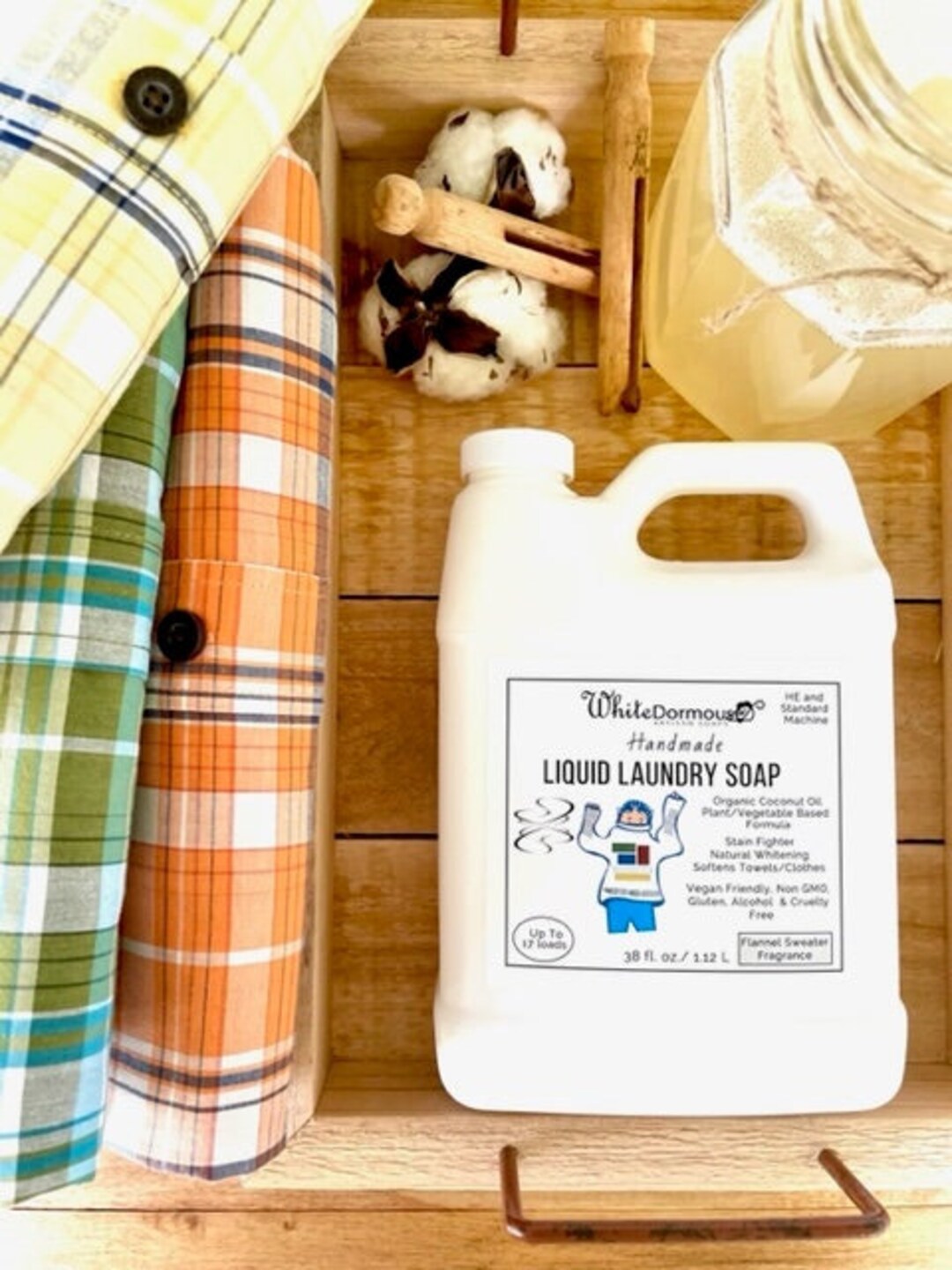 Liquid Laundry Soap HE Standard Washing Machines Coconut Oil Soap for ...
