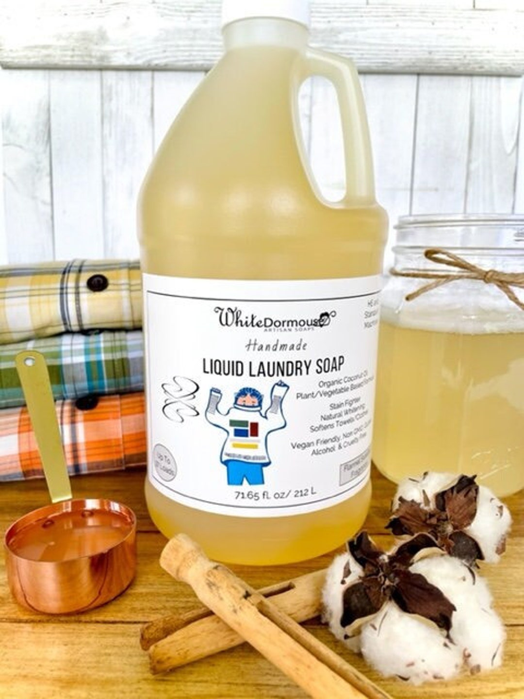 Liquid Laundry Soap HE Standard Washing Machines Coconut Oil Soap for ...