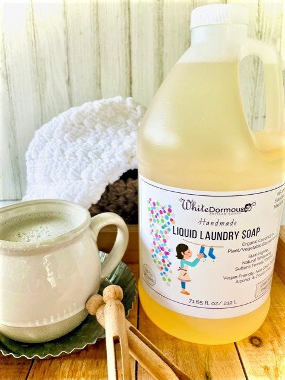 Liquid Laundry Soap HE Standard Washing Machines Coconut Oil Soap for ...