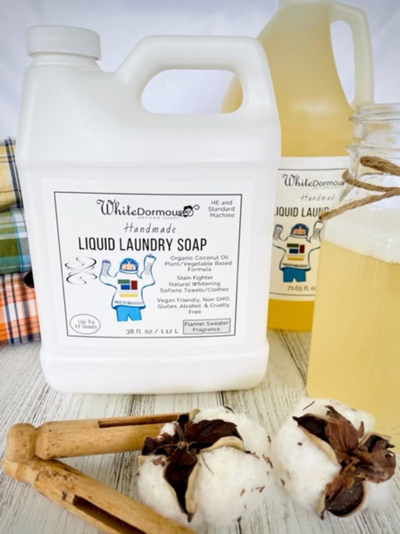 Liquid Laundry Soap HE Standard Washing Machines Coconut Oil Soap for ...