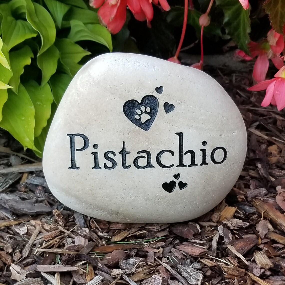 Cat memorial stone for garden personalized. Pet memorial | Etsy