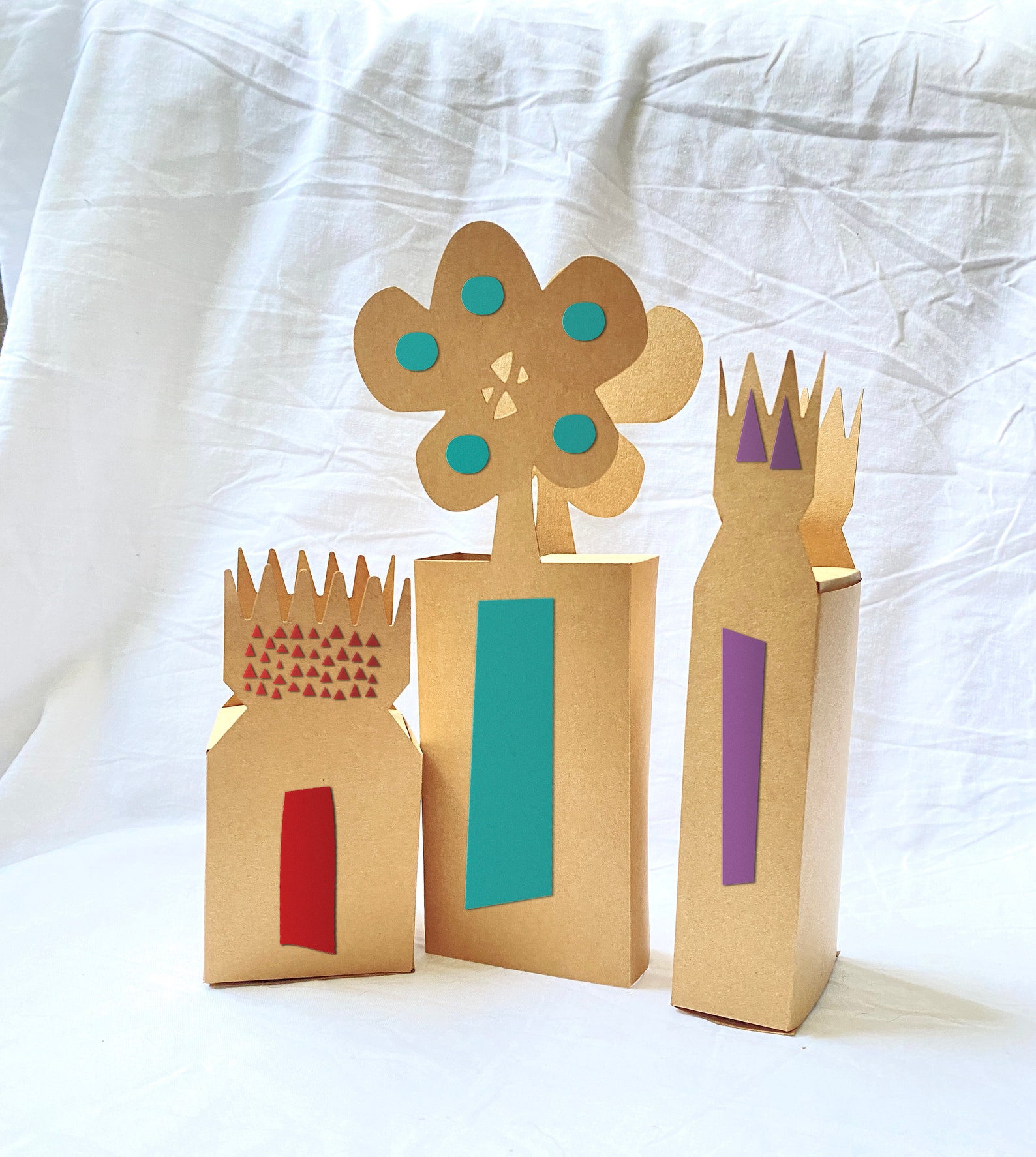 Flower Boxes Bundle 3D Papercraft. You Get PDF SVG DXF Digital File ...