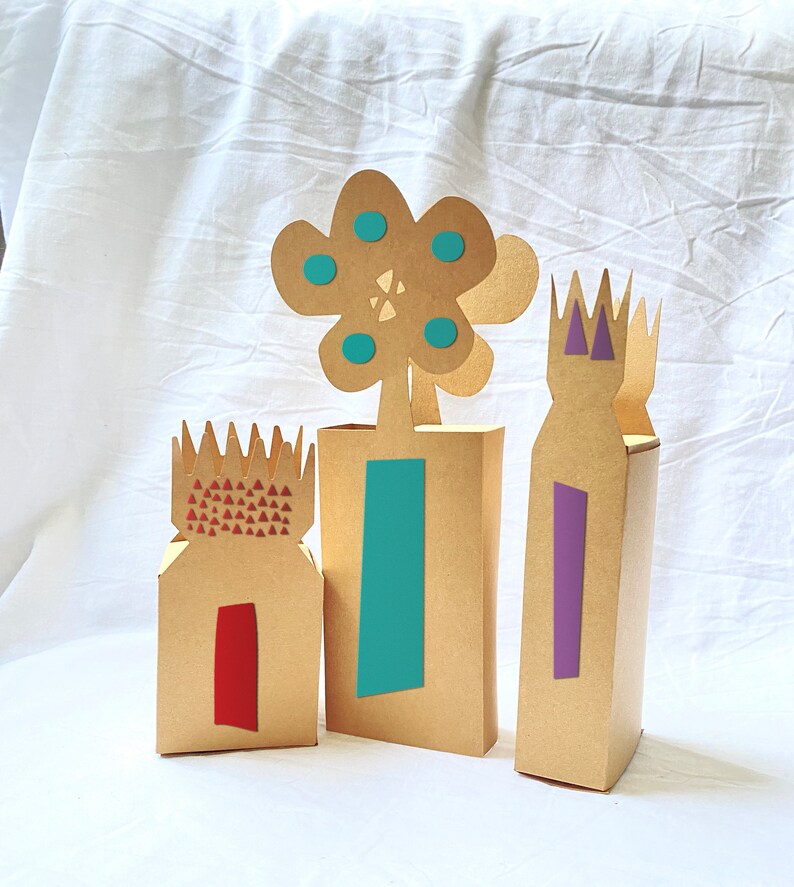 Flower Boxes Bundle 3D Papercraft. You Get PDF SVG DXF Digital File ...