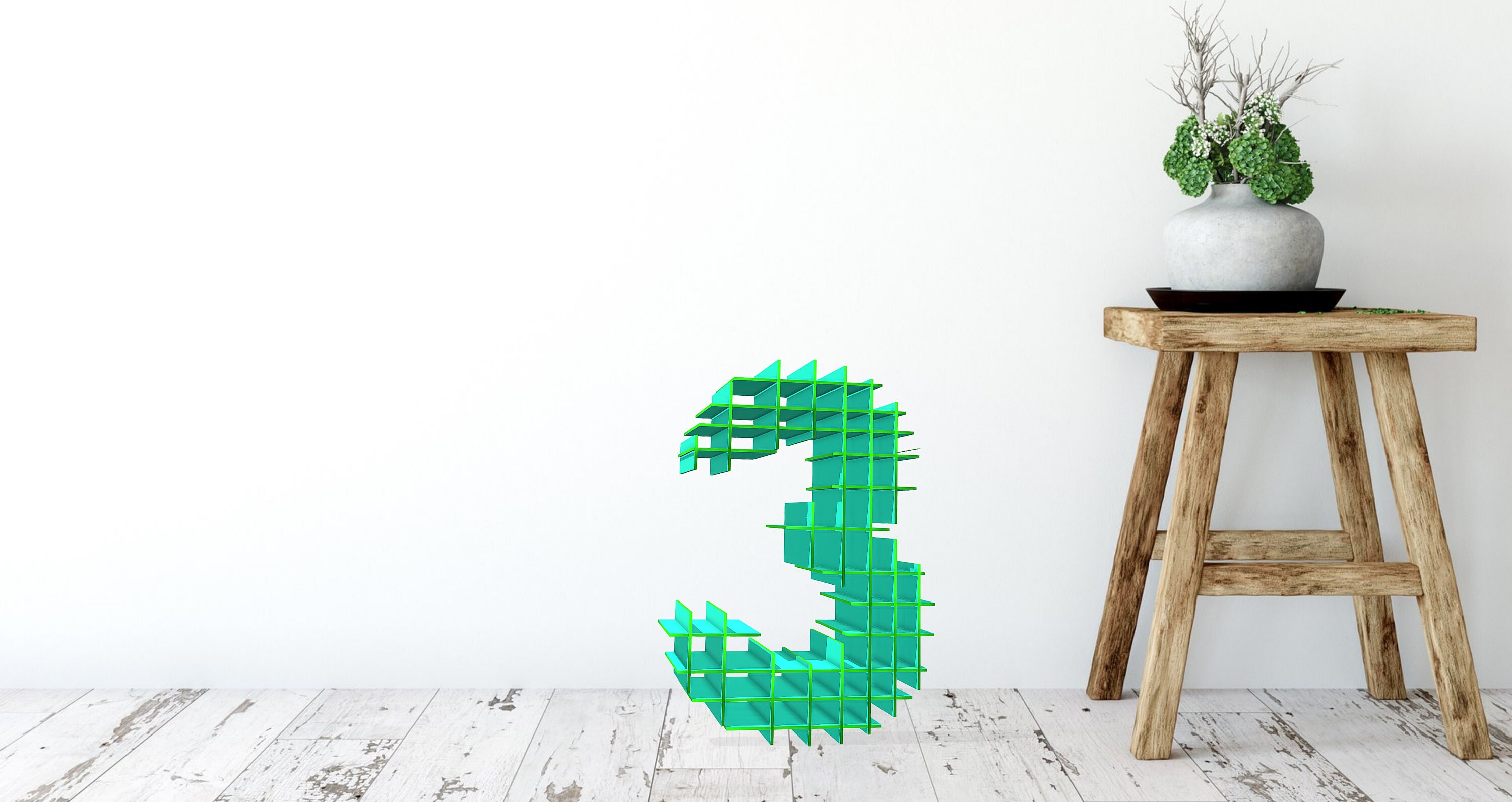 Number 3 Laser Cut SVG Files. Digital Download Template DIY Unique ...