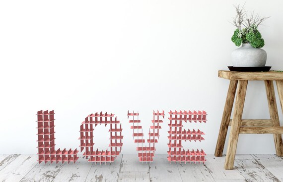 3D Letters Laser Cut File 16 Inches Letters: LOVE Template. - Etsy