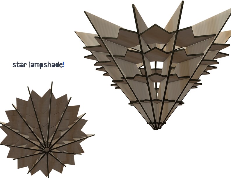 Star Lampshade 3D Cut Ffile Template. Digital Download PDF, SVG for DIY ...