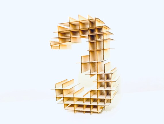 Number 3 Laser Cut SVG Files. Digital Download Template DIY - Etsy