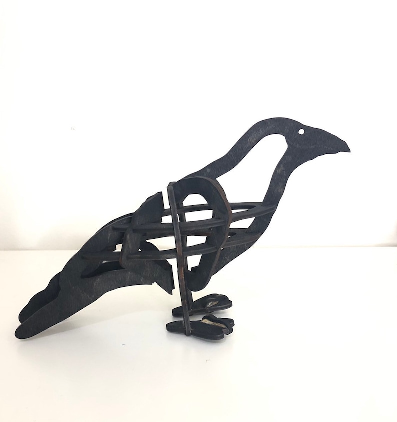 Crow 3d SVG Files Laser Cut. Digital Downloadable Template DIY This ...