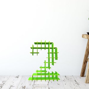 Number 2 Laser Cut SVG Files. Digital Download Template DIY Unique ...