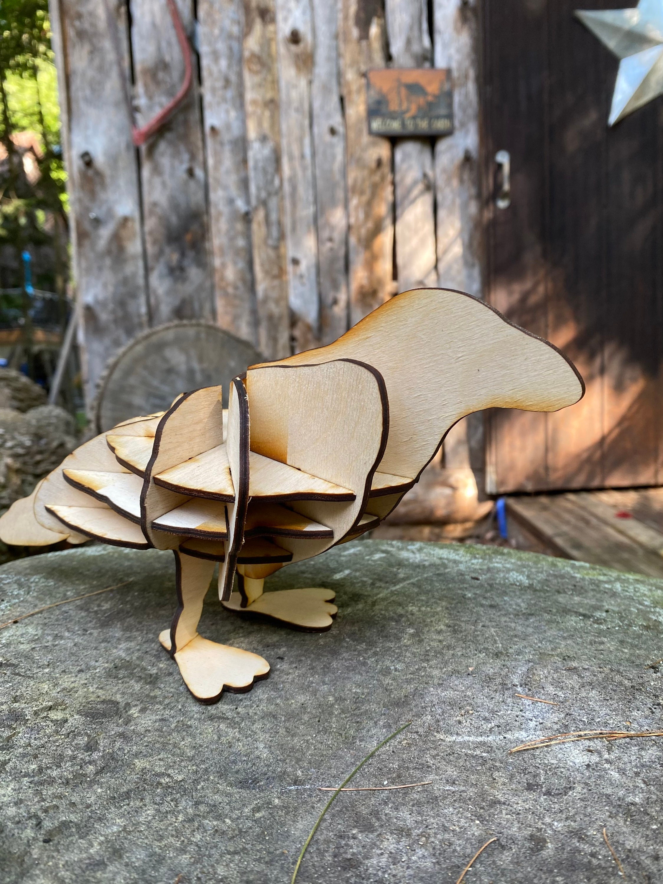 Crow 3D Laser Cut File Template. Digital Downloadable PDF, SVG Template ...