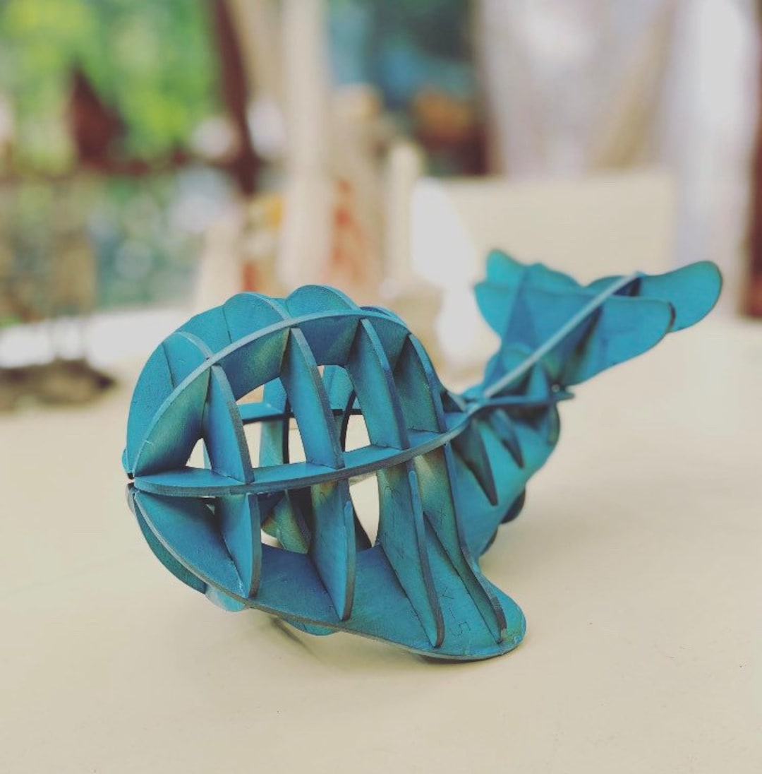 Cute Round Whale 3d SVG File. Digital Downloadable Template DIY Modern ...