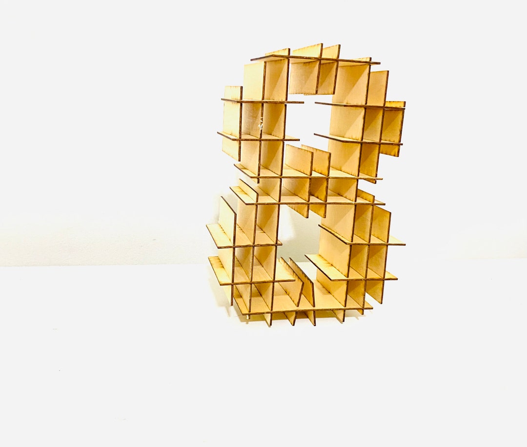 Number 8 3D Laser Cut SVG Files. Digital Download Template DIY Unique ...
