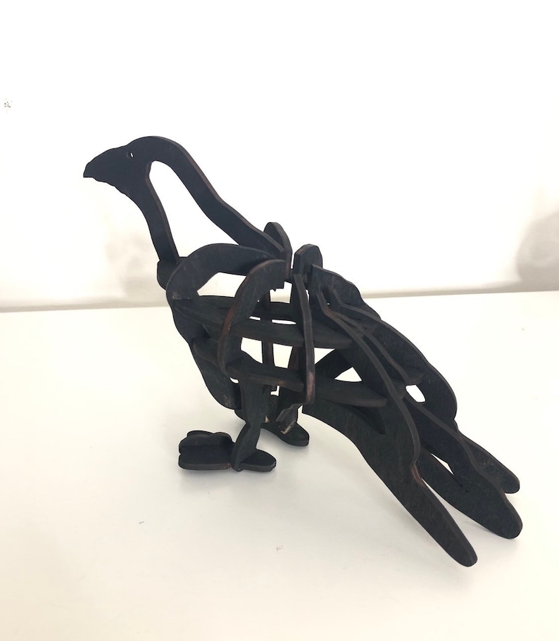 Crow 3d SVG Files Laser Cut. Digital Downloadable Template DIY This ...