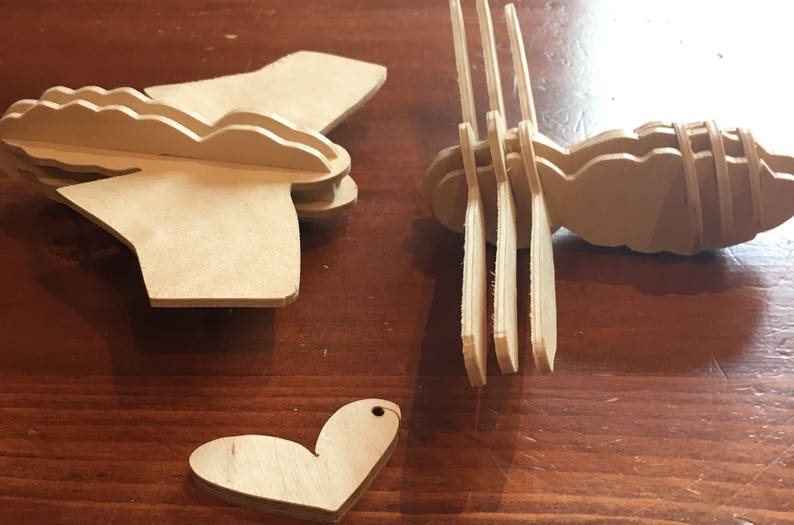 BEE 3D Wood Model Template. Digital Download Template to DIY Modern ...
