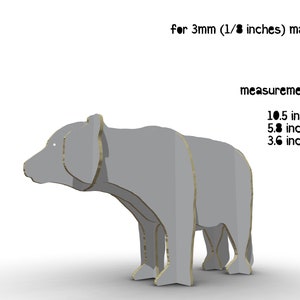Bear 3D Cut File. Digital Downloadable PDF and 3D SVG Cut Files. Use ...