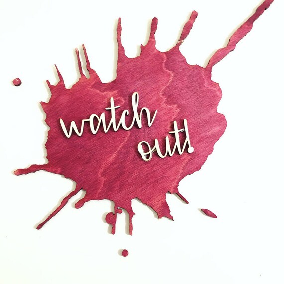 Watch Out Splatter Template Pattern. Digital Downloadable | Etsy