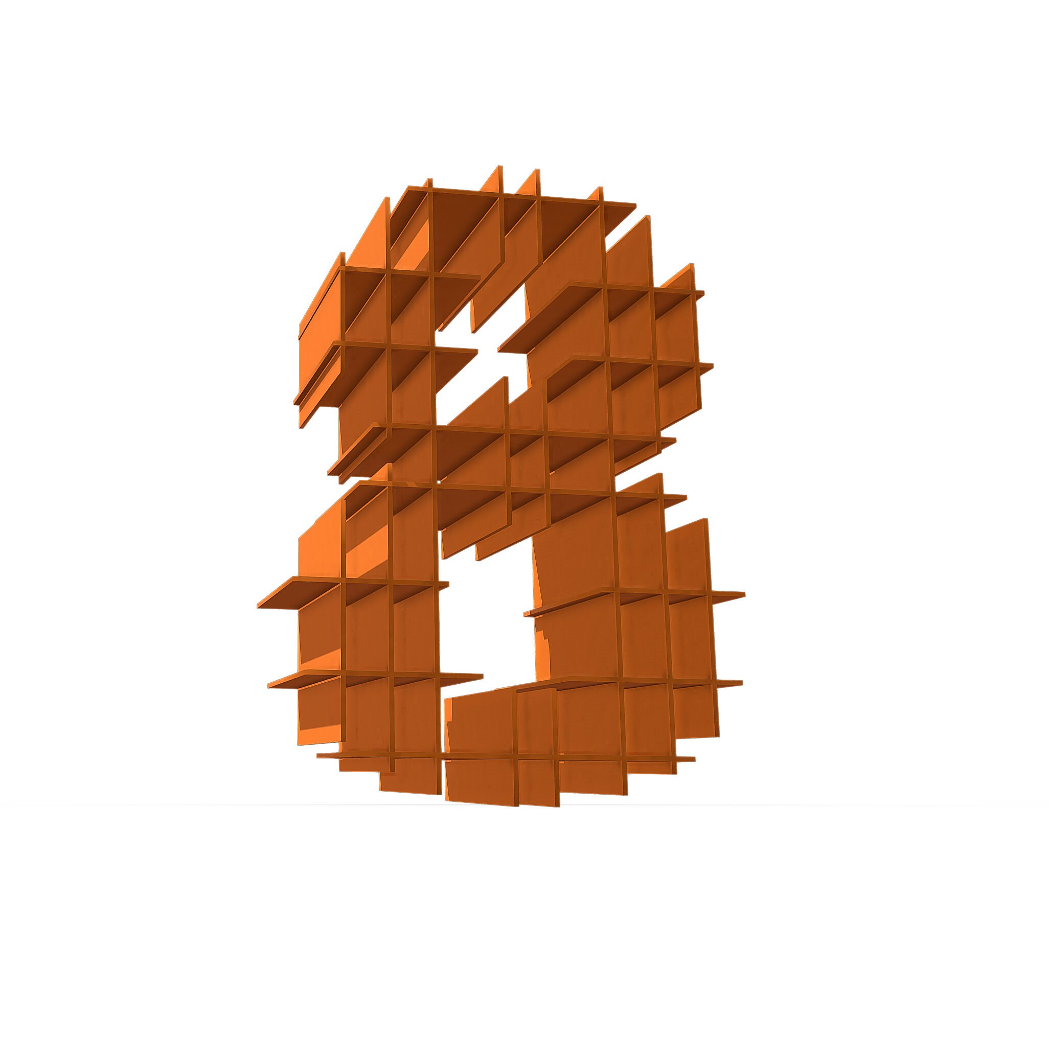 Number 8 3D Laser Cut SVG Files. Digital Download Template DIY Unique ...