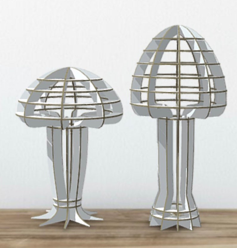 Mushroom 3D Laser Cut Template. Digital Download File DIY Modern ...