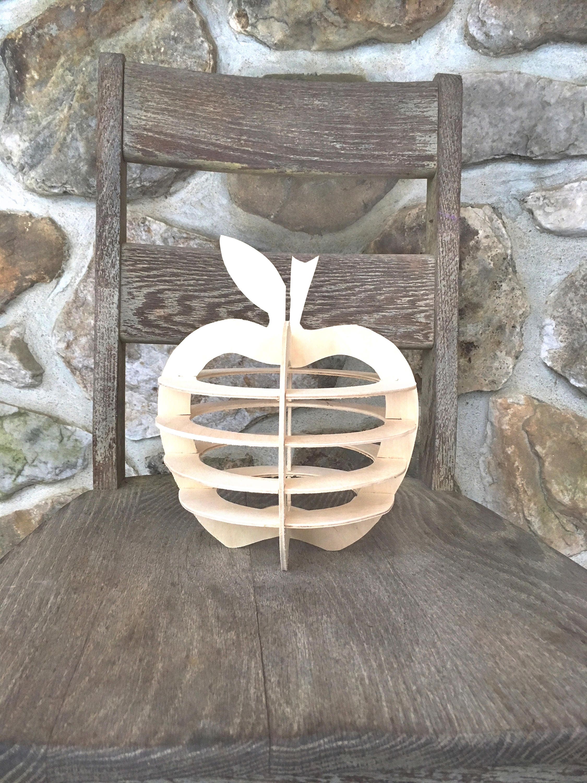 Apple 3D Laser Cut File SVG Files Template. Digital Download PDF ...