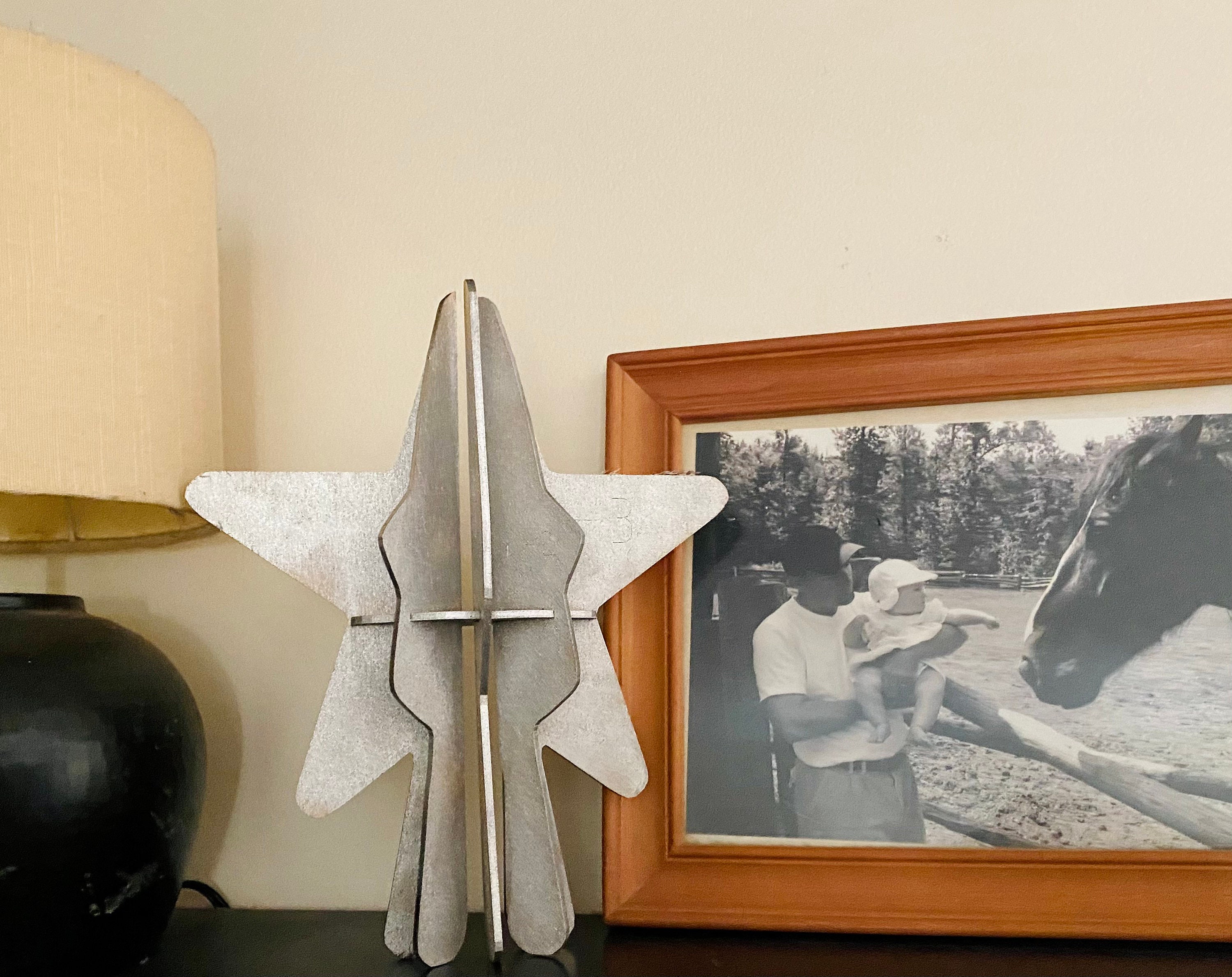 Standing Star Cut File, PDF SVG Digital Download Template DIY Sculpture ...