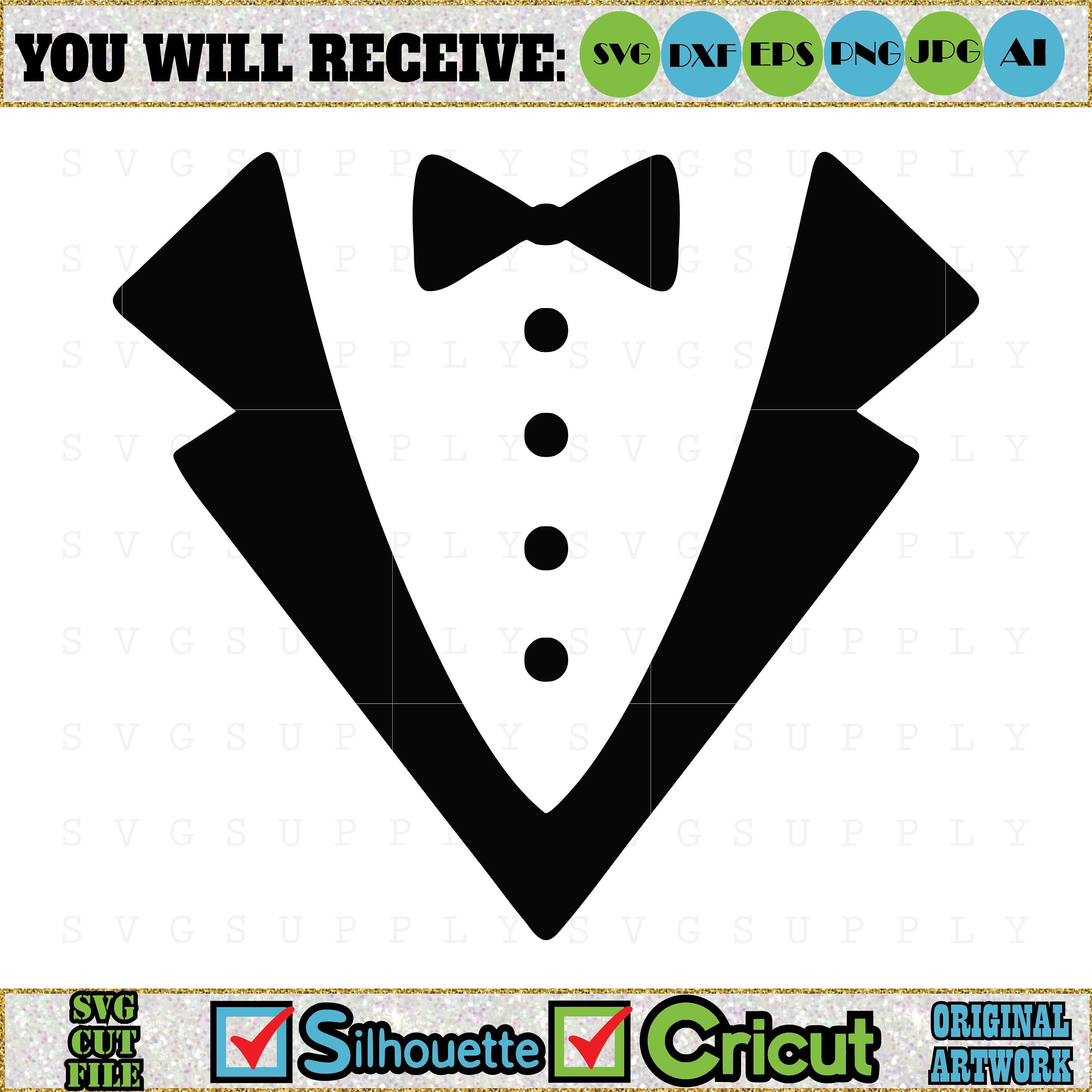 Tuxedo SVG Men tuxedo SVG Cut File vinyl decal for silhouette | Etsy