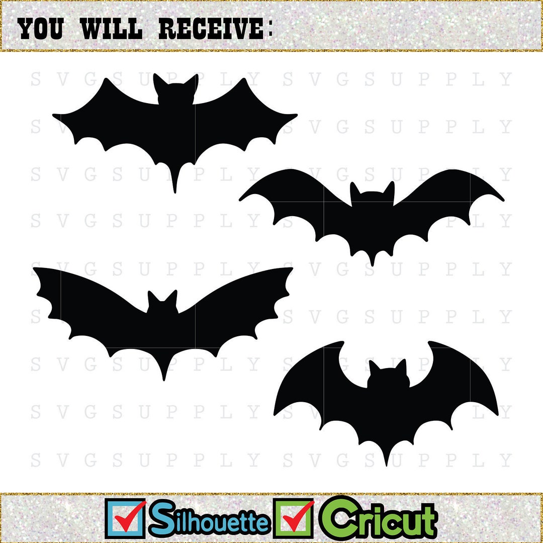 Bat SVG Cut File Vinyl Decal for Silhouette Cameo Cricut Iron on ...