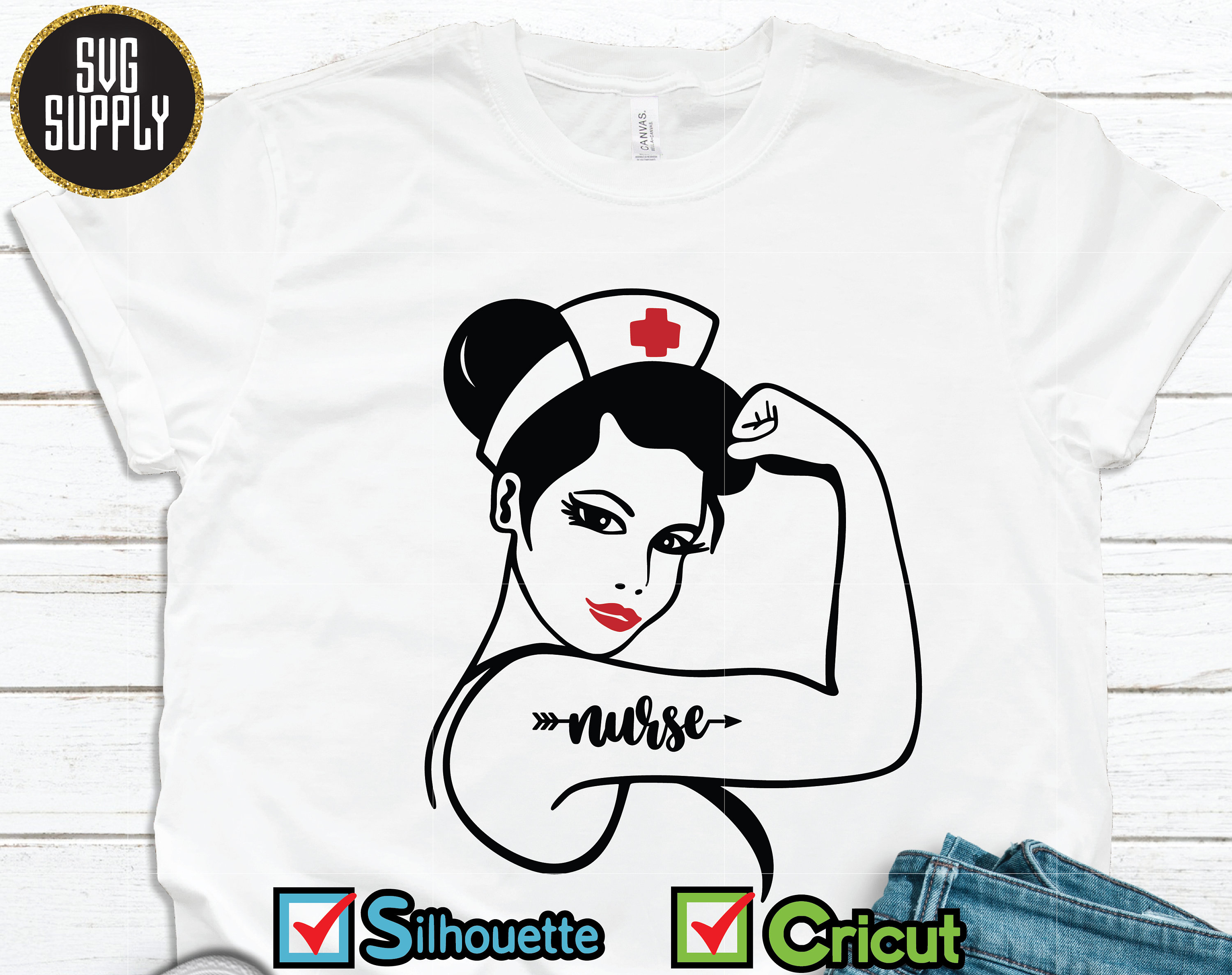 Nurse Svg, Strong Nurse SVG Cut File Vinyl Decal for Silhouette Cricut ...