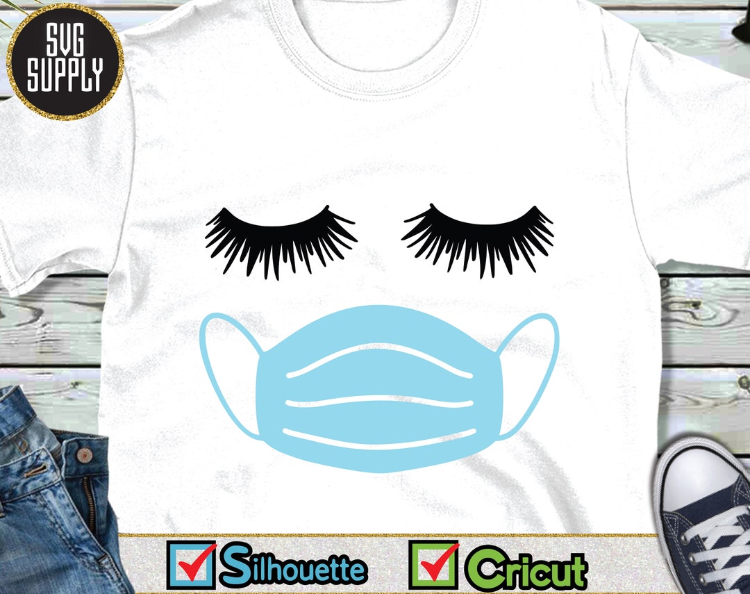 Face Mask in Fashion Face SVG, Awareness SVG Cut File Vinyl Decal for ...