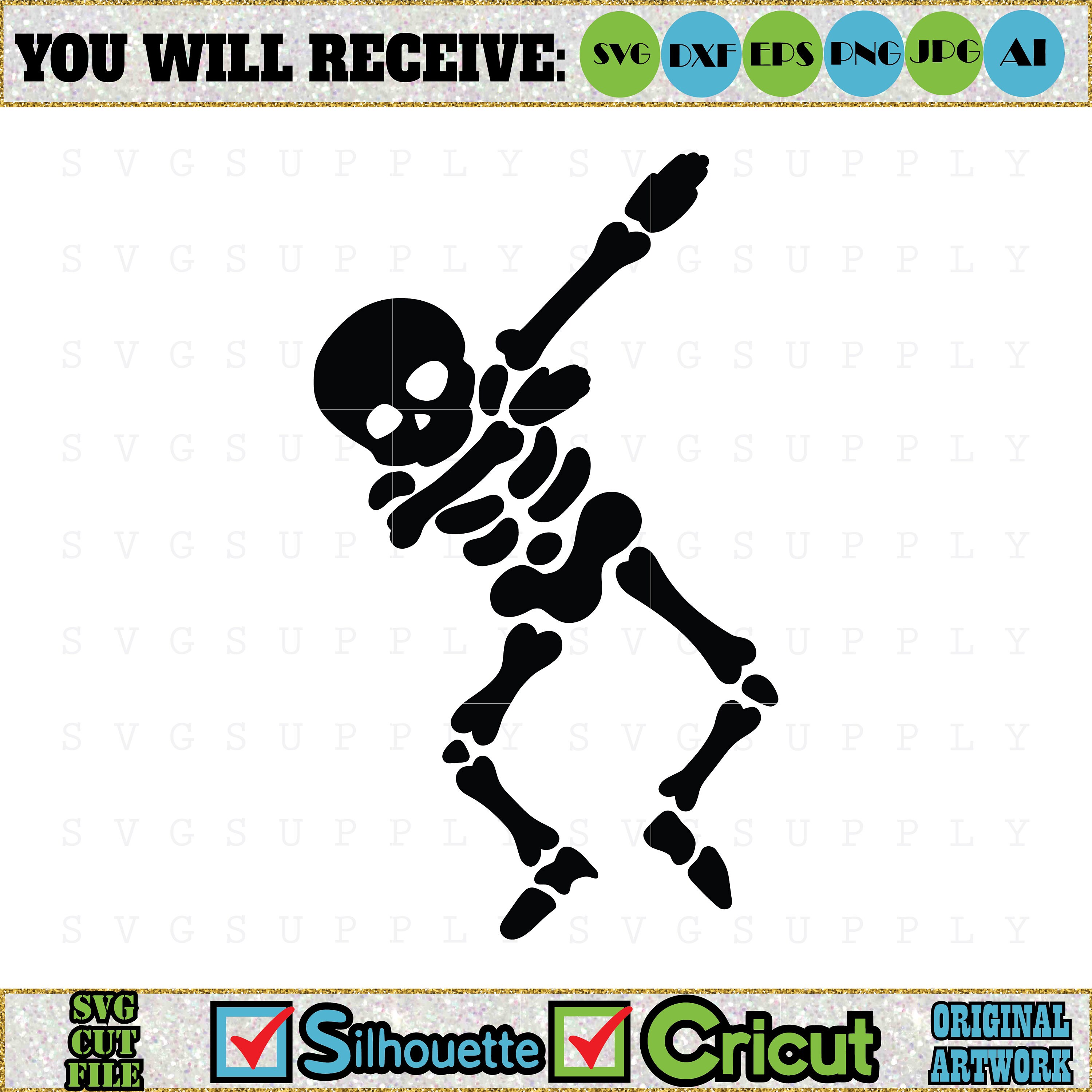 Skeleton SVG Cut File vinyl decal for silhouette cameo cricut | Etsy