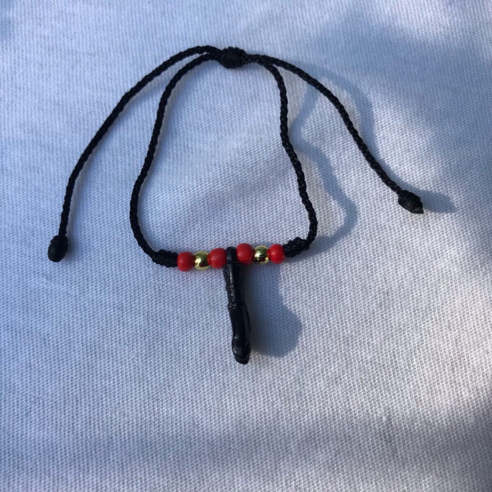 Azabache, unisex, ajustable, cuerda, pulsera para protección y buena ...