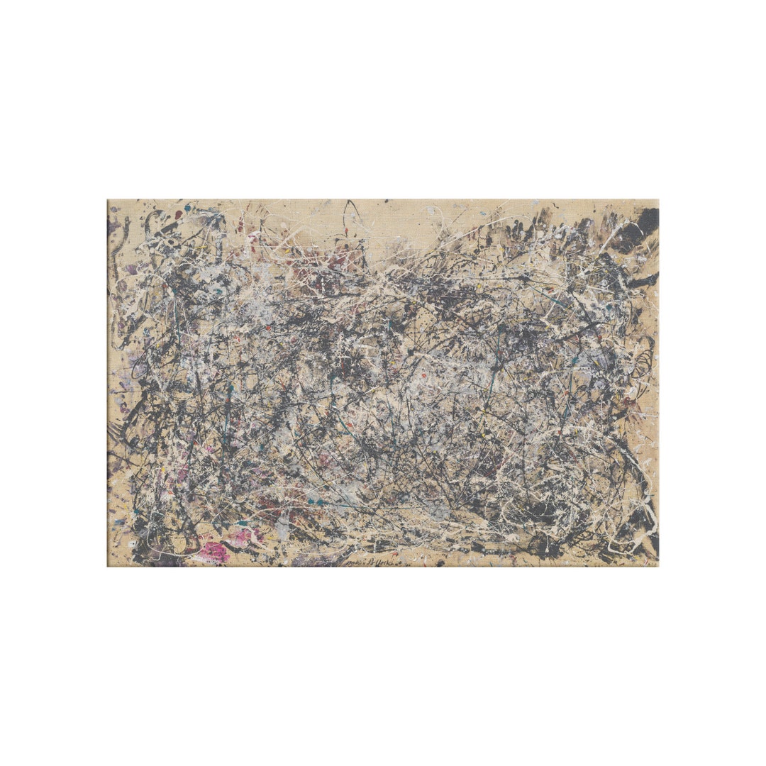 Number 1A Canvas Art Jackson Pollock Wall Art Popular Wall - Etsy