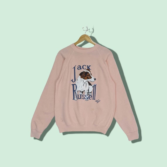 Vintage 90's HANES Jumper Jack Russell Sweatshirt 199… - Gem
