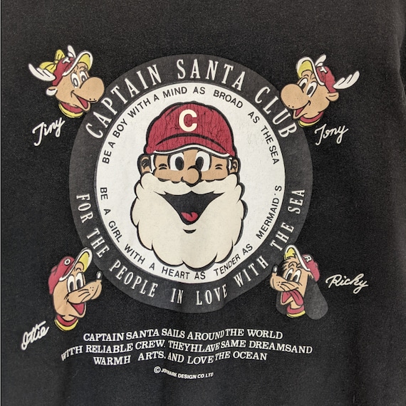 Vintage 90's CAPTAIN SANTA Christmas Sweatshirt Capta… - Gem