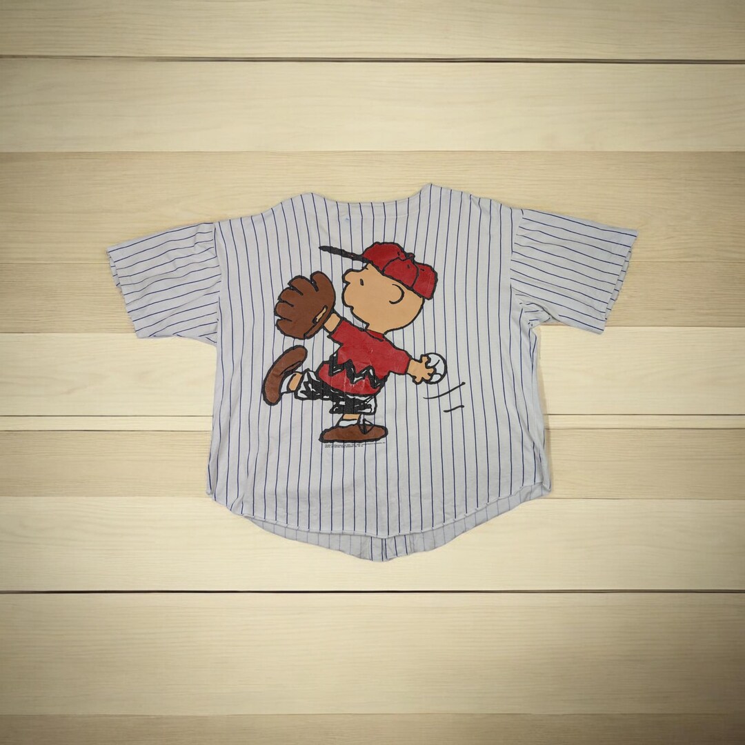 Vintage 90's PEANUTS Big Logo Baseball Shirt Vintage Mlb Shirt Vintage ...