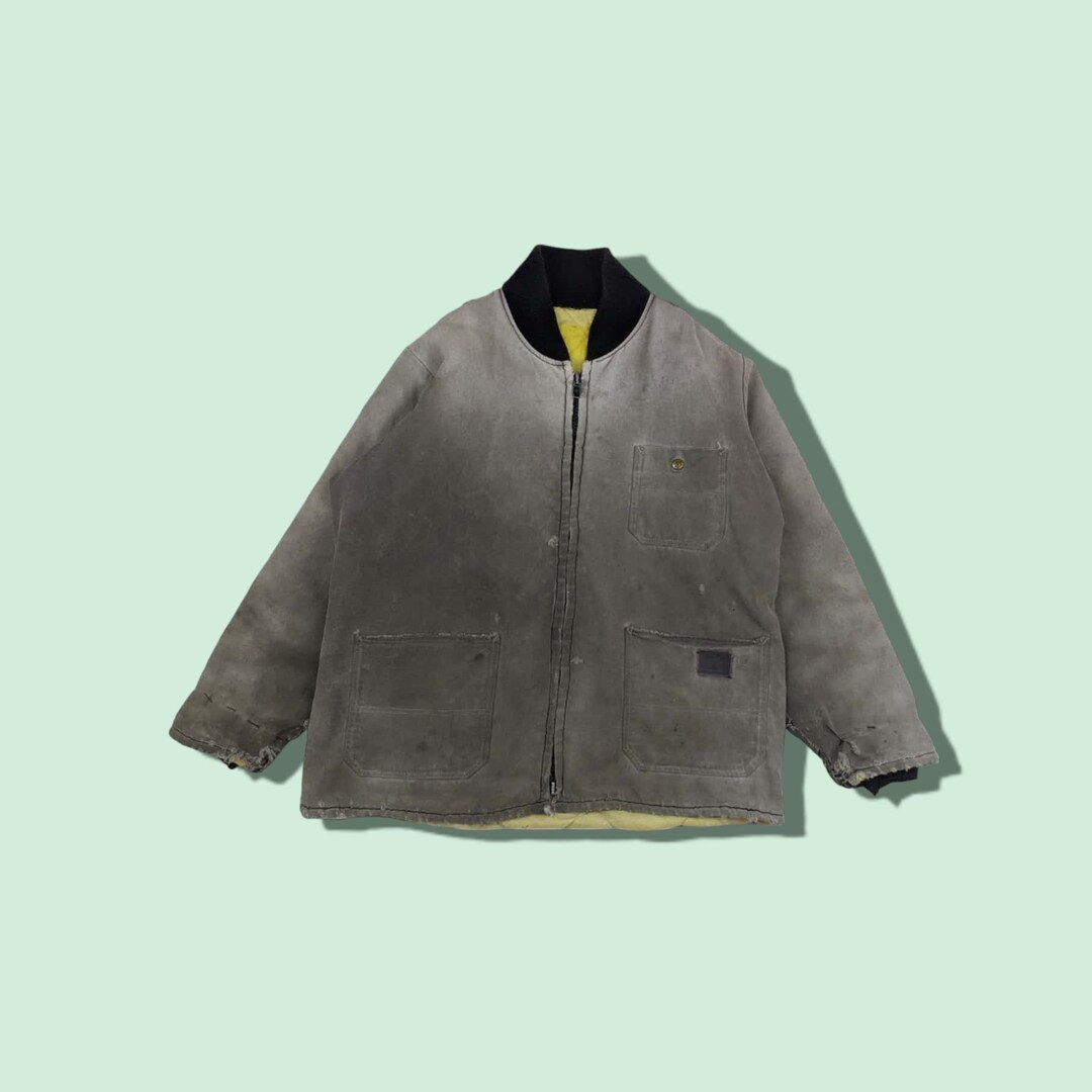 Vintage 80's CAT CATERPILLER Jacket Heavy Winter Worker Bomber Style ...
