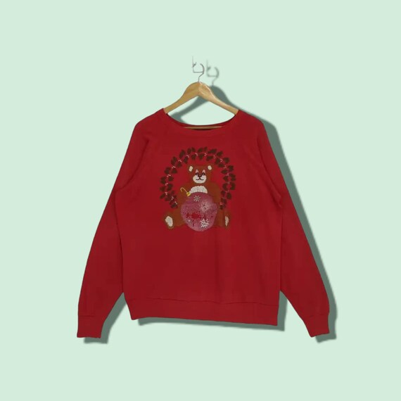 Vintage 90's PANILL Cute Teddy Bear Big Image Jumper … - Gem