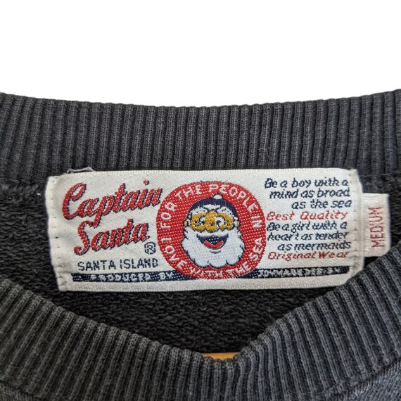 Vintage 90's CAPTAIN SANTA Christmas Sweatshirt Capta… - Gem